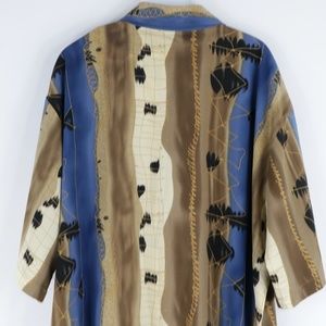 Alan Stuart | Shirts | Vintage 9s Streetwear Abstract Print Polo Shirt ...